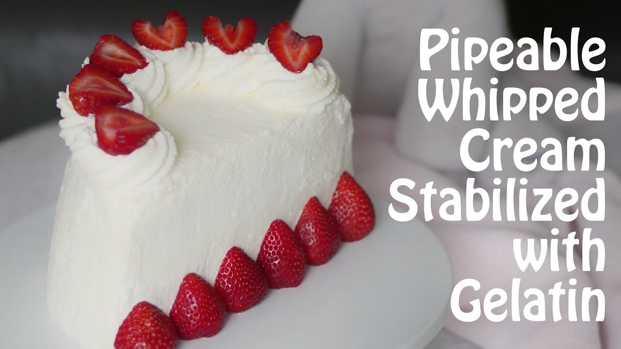 Stabilized Whipped Cream With Gelatin 2 Minute Tutorial Youtube