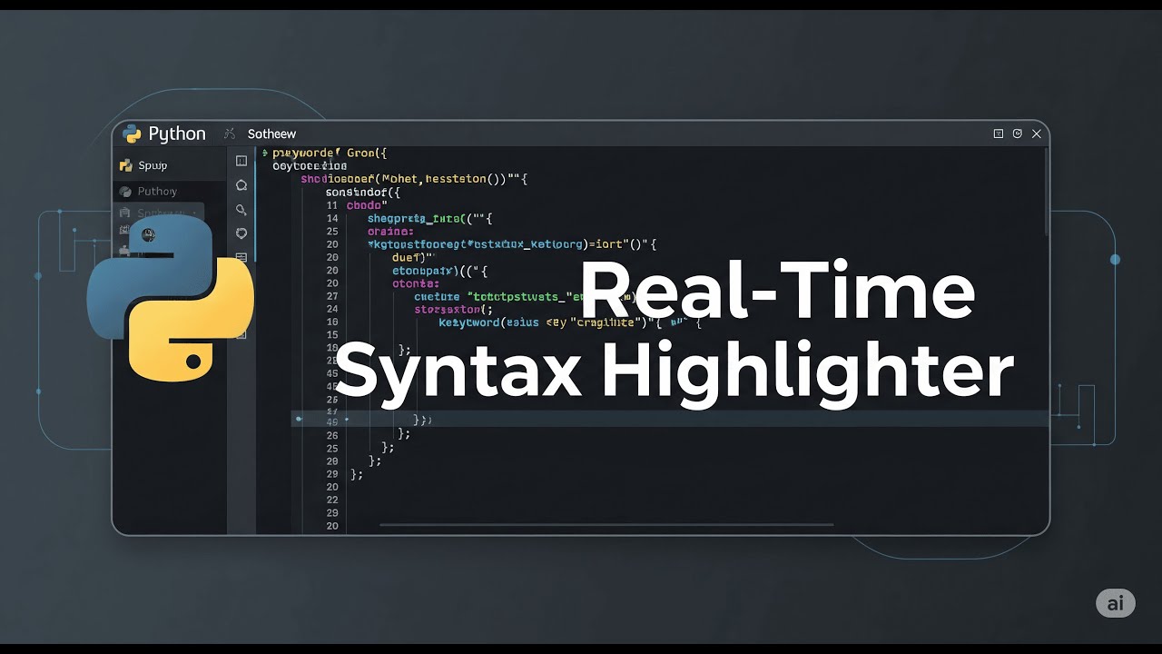 Python Syntax Highlighter Sıfırdan Gerçek Zamanlı Kod Renklendirme
