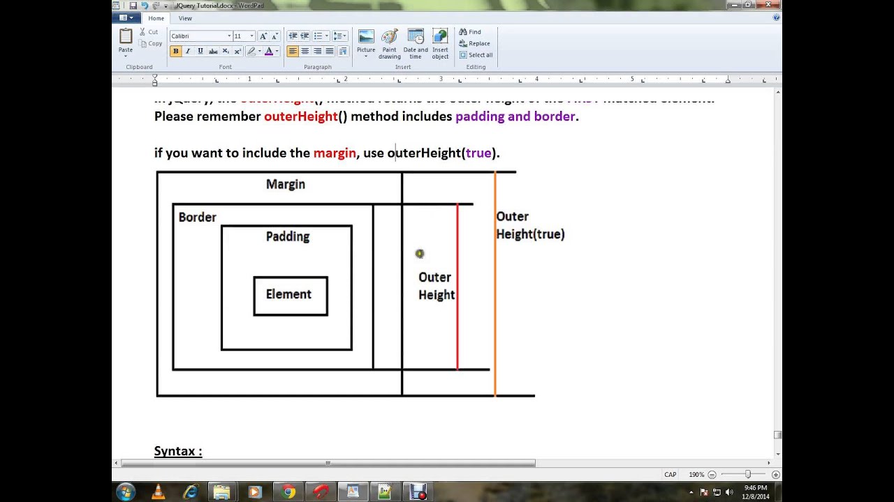 Jquery Outerheight Method Demo Youtube