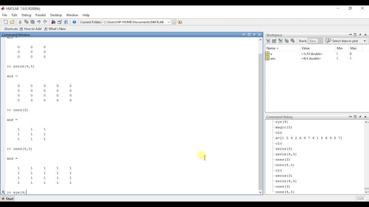 Matlab Programming 42 Some Array Functions Youtube