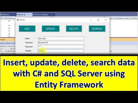 C Winforms Sql Server Crud Insert Update Delete Retrieve Search