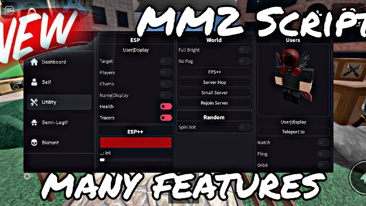New Mm2 Script No Key Esp Kill All Grab Gun Auto Farm Roblox