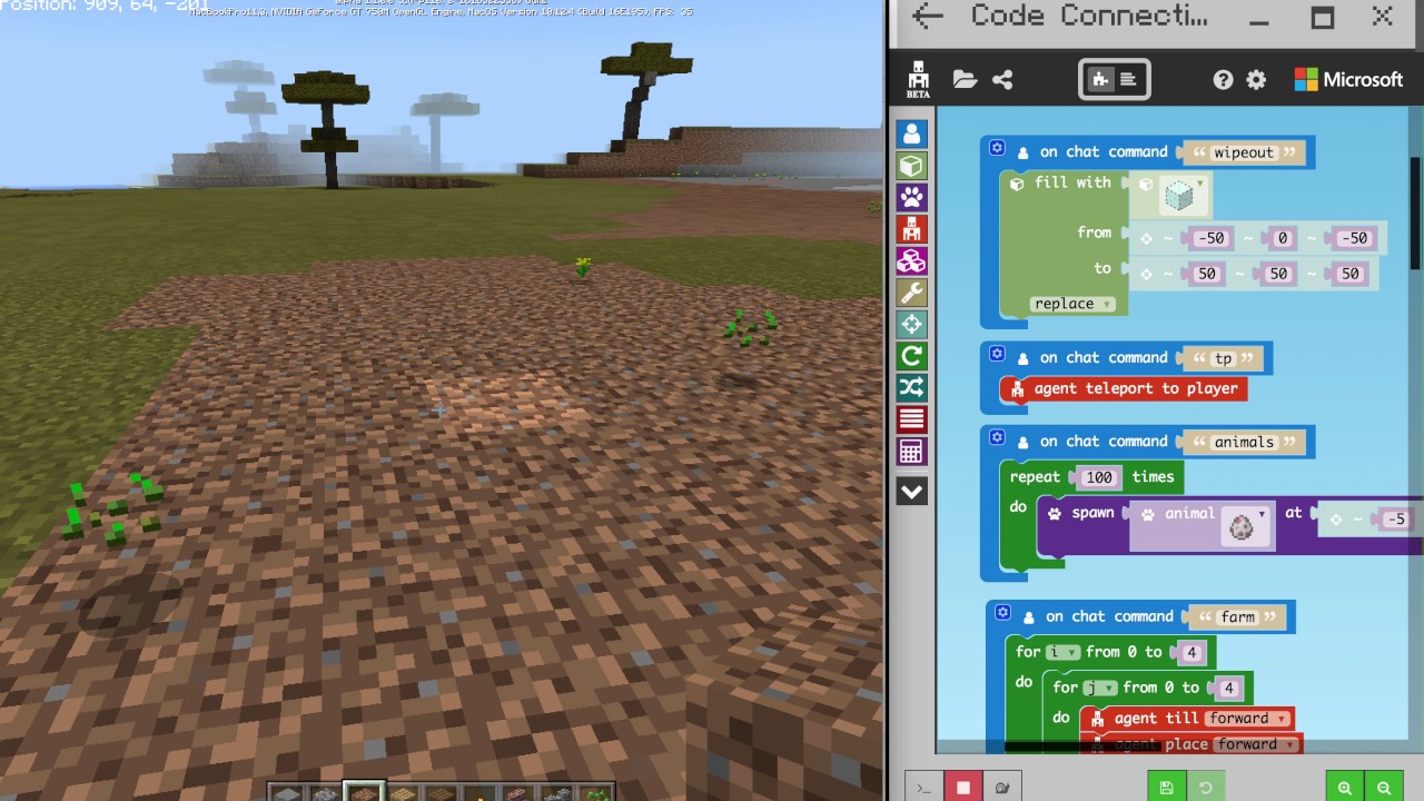 Minecraft Code Builder使ってみた Youtube