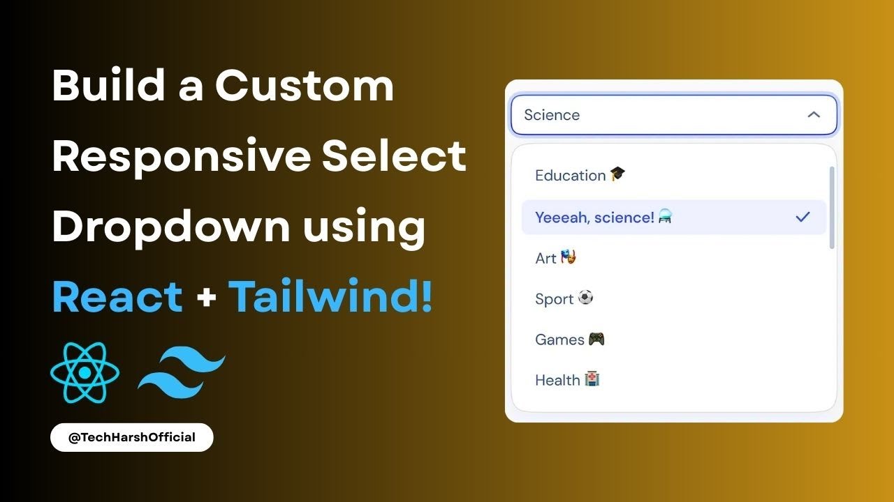 Build A Custom Select Dropdown With React Tailwind Css Step By Step