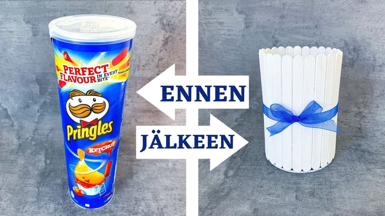 Diy Purkki Kierrätysmateriaalista Pringles Purkki Askartelu