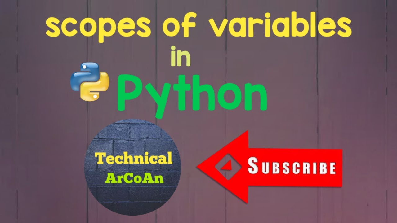 Scopes Of Variables In Python Local Global Scope Python Tutorial