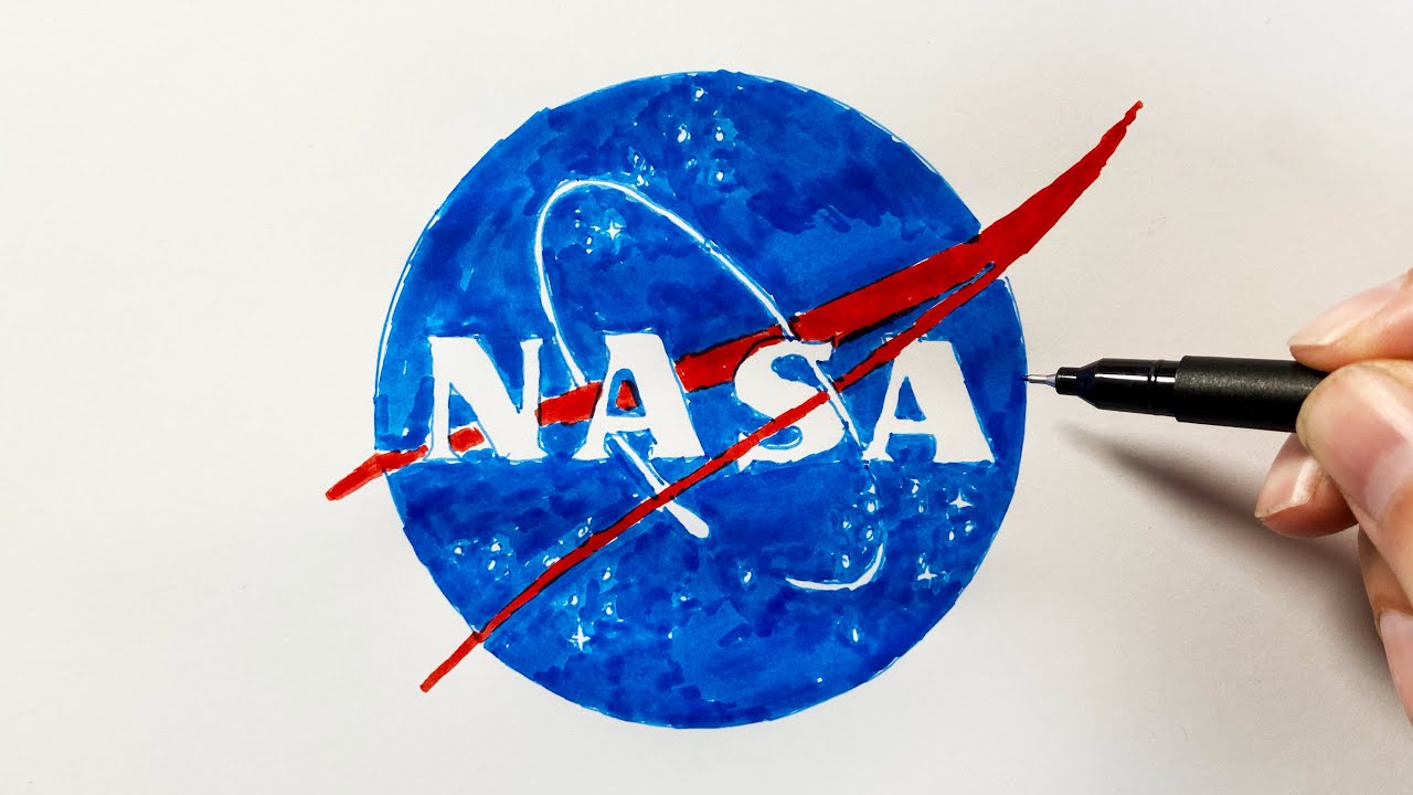 How To Draw The Nasa Logo Youtube