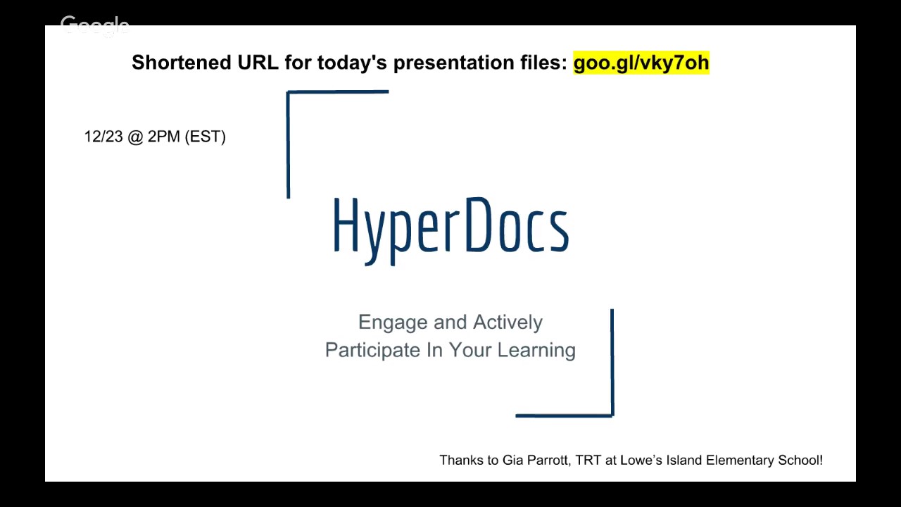 Hyperdocs Youtube