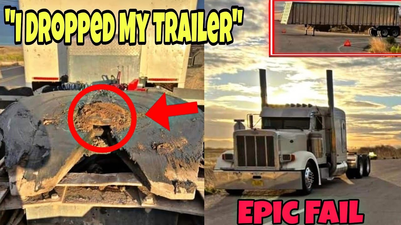 Truck Driver Drops His Trailer Drivers Accuse Him Of Not Doing A Pre