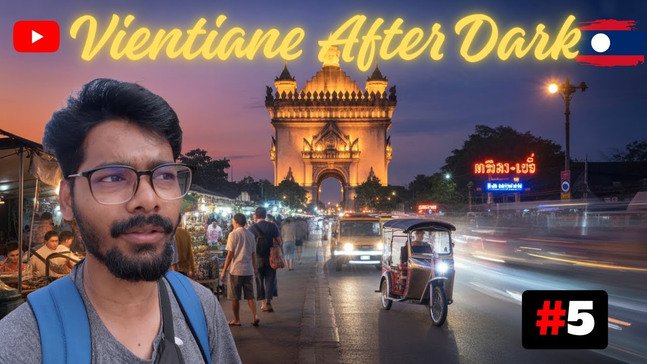 Vientiane At Night рџ рџ Laos Victory Monument Night Market Experience