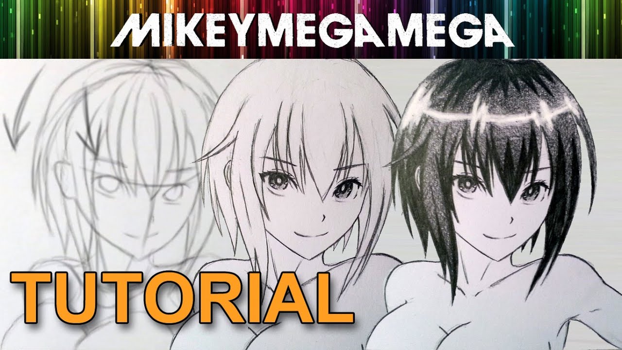 How To Draw Sexy Anime Hair Dark Short Real Time Tutorial 5 Youtube
