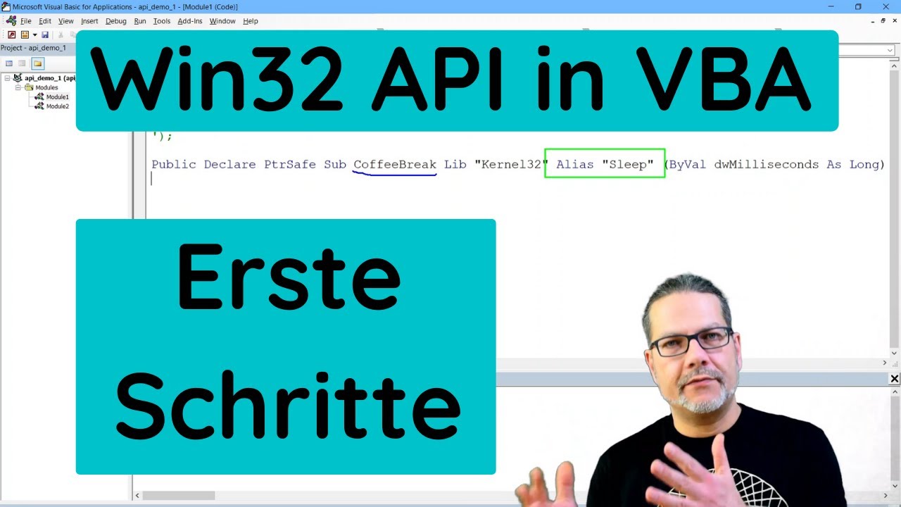 Windows Api In Vba Erste Schritte Youtube