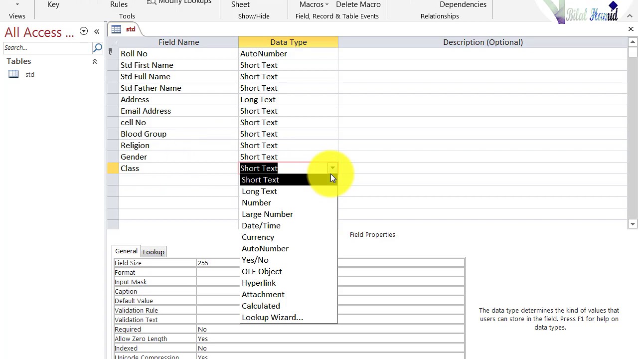 How To Create Database In Ms Access Youtube