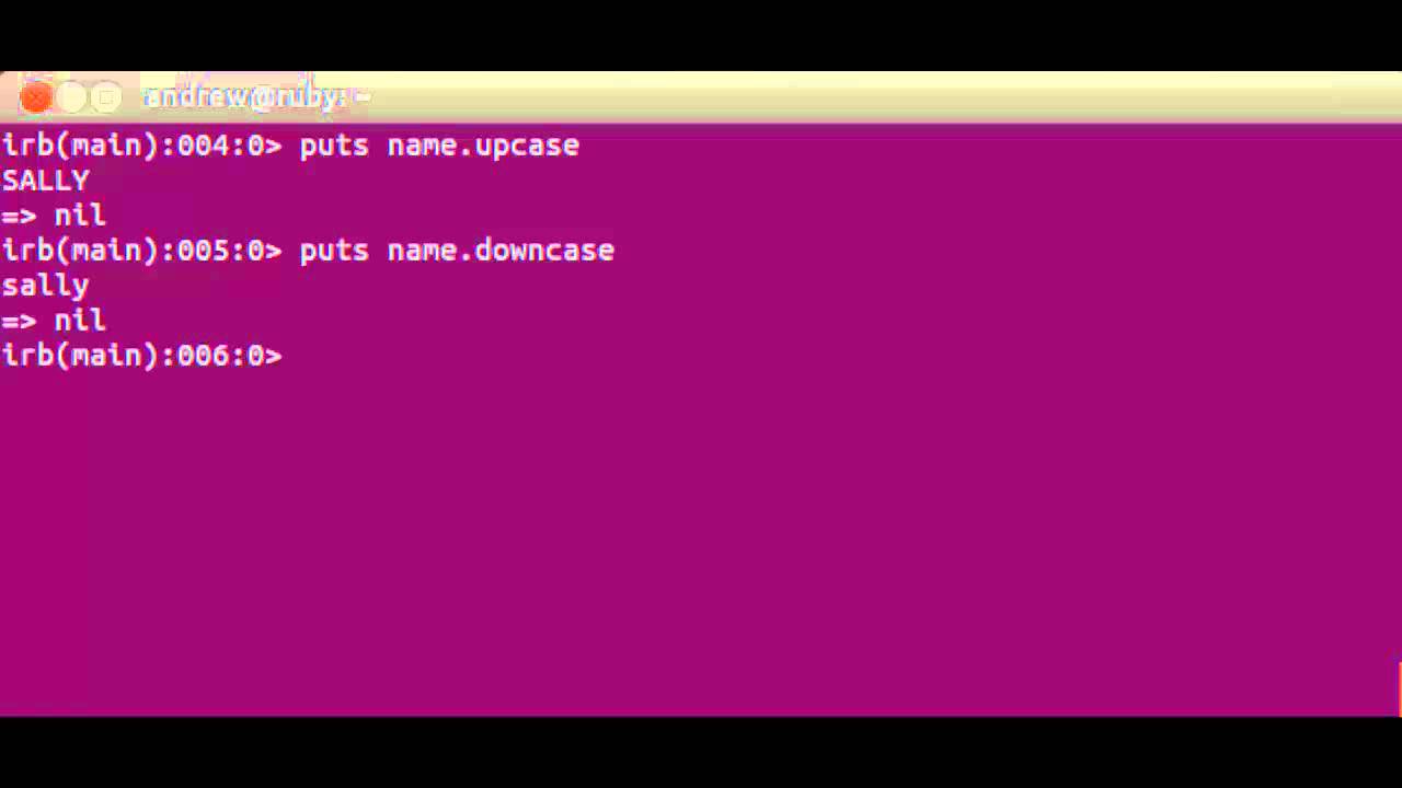Ruby Using String Methods Youtube