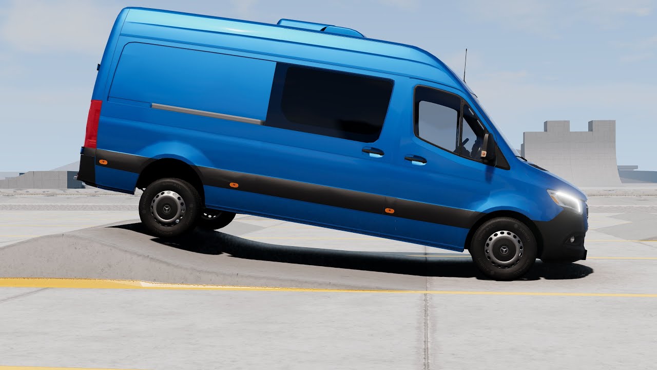 Beamng Drive Mercedes Benz Sprinter Van Suspension Testing Youtube