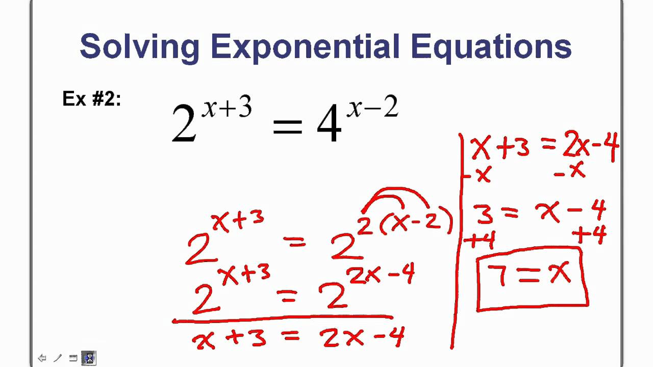 Exponential Equations Examples