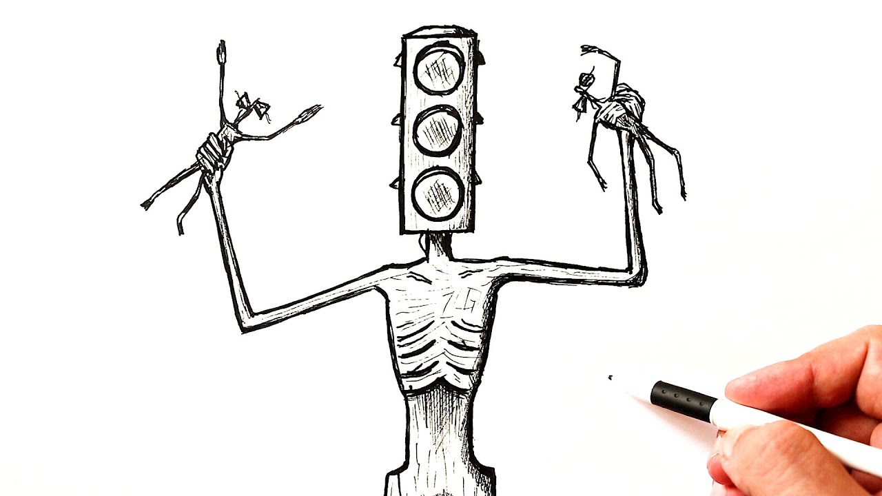How To Draw A Siren Head Attacking A Traffic Light Head – Themeroute