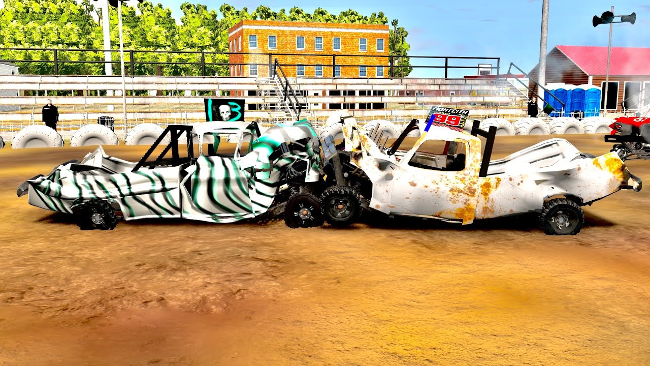 Beamng Demolition Derby Fullsize Stock Trucks Youtube