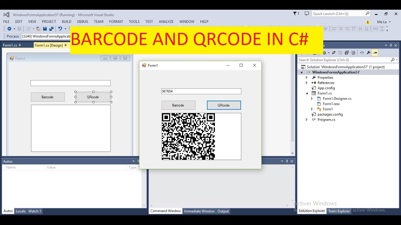 Generate Barcode And Qr Code In C Youtube