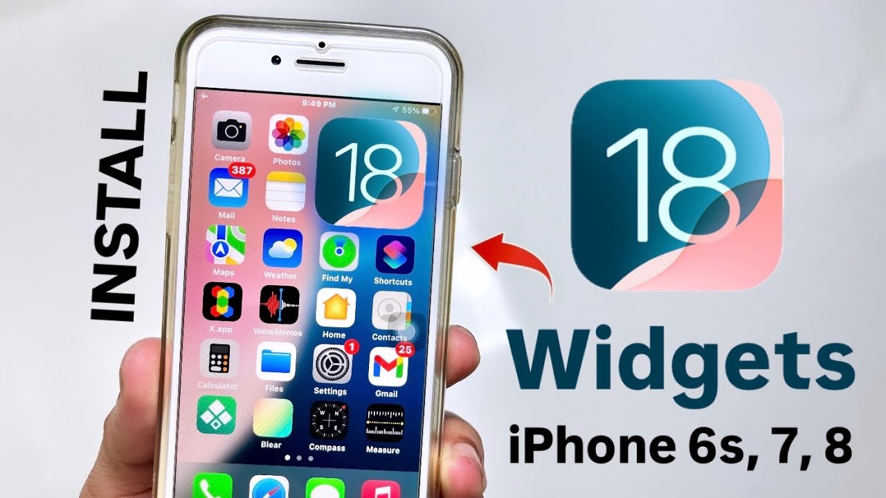 How To Install Ios 18 Widgets On Iphone 6s 7 8 Youtube