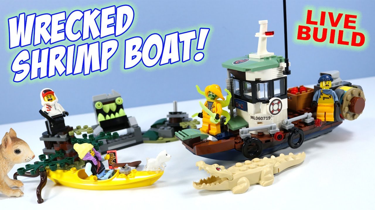 Lego Hidden Side Wrecked Shrimp Boat Live Build Youtube