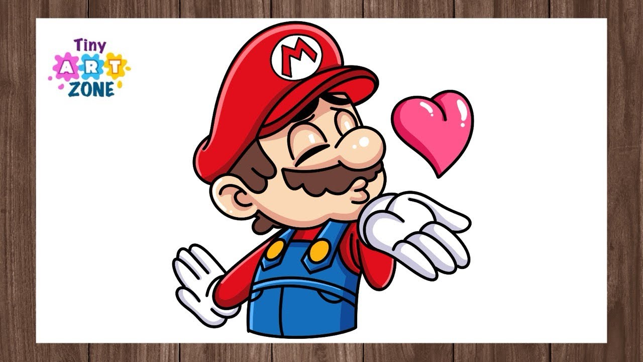 Cute Lovely Super Mario Drawing Easy For Kids Super Mario Drawing