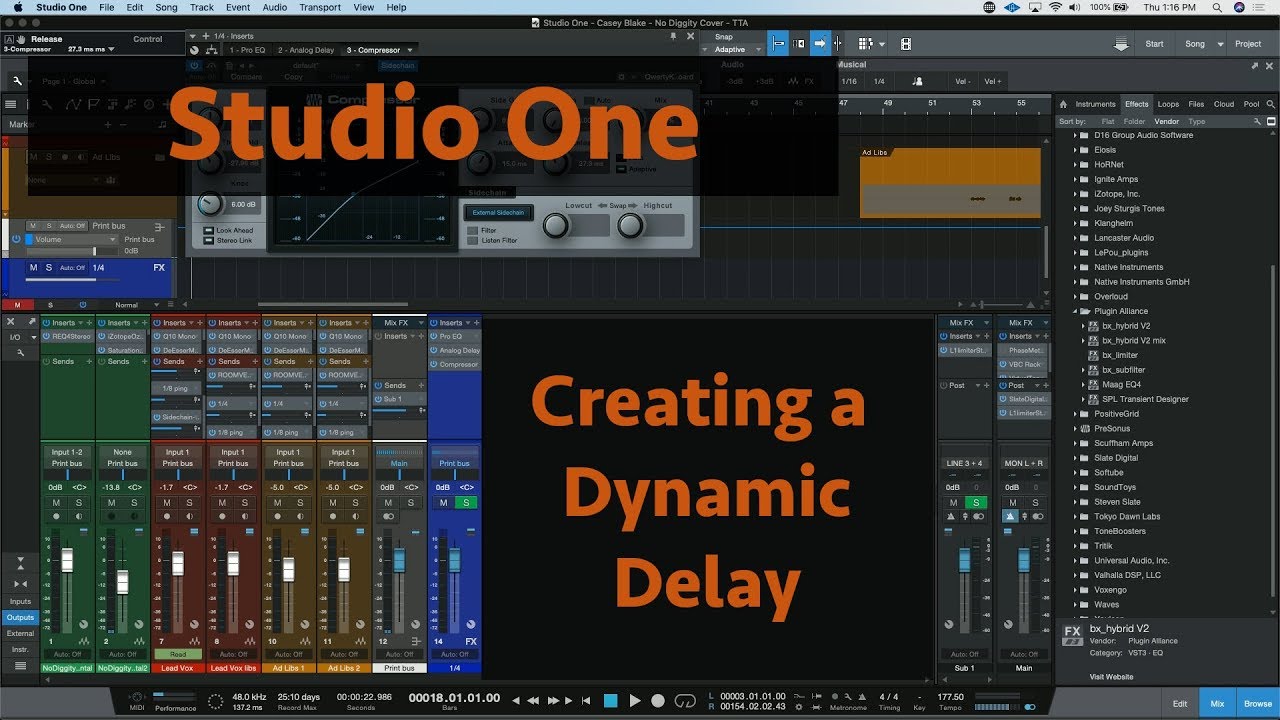 Studio One Creating A Dynamic Delay Youtube