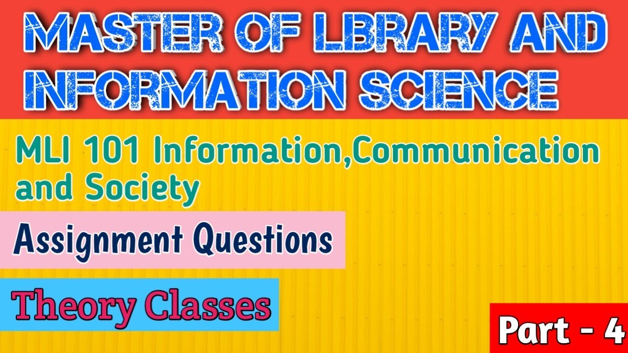 Mli 101 Assignment Questions Theory Classes All Important Topics