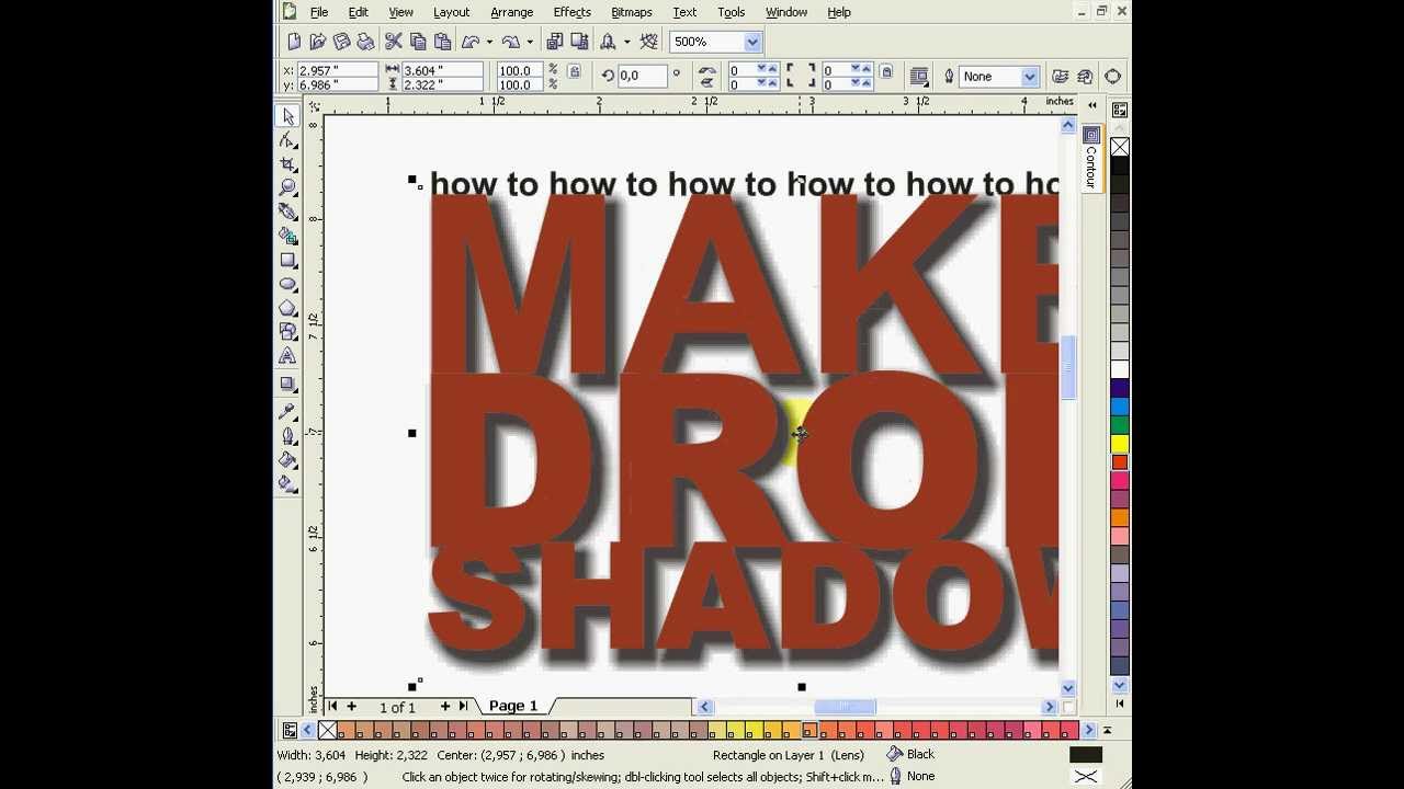 How To Make Drop Shadow In Coreldraw Easily Youtube