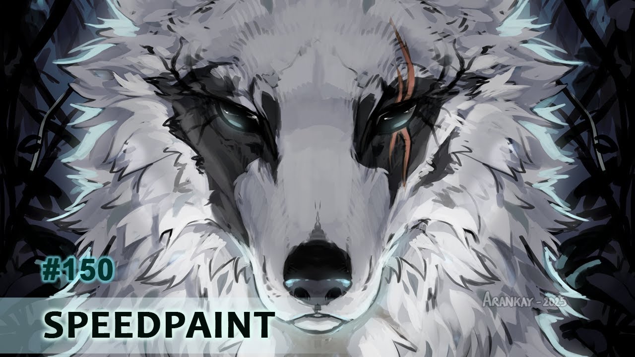 Timelapse 150 Wolf Speedpaint Gwynbleidd Youtube