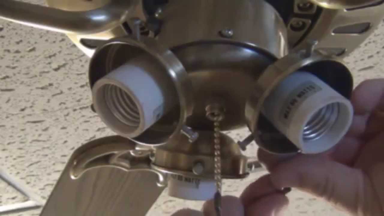 How To Replace A Ceiling Fan Pull Chain Light Switch Video Youtube