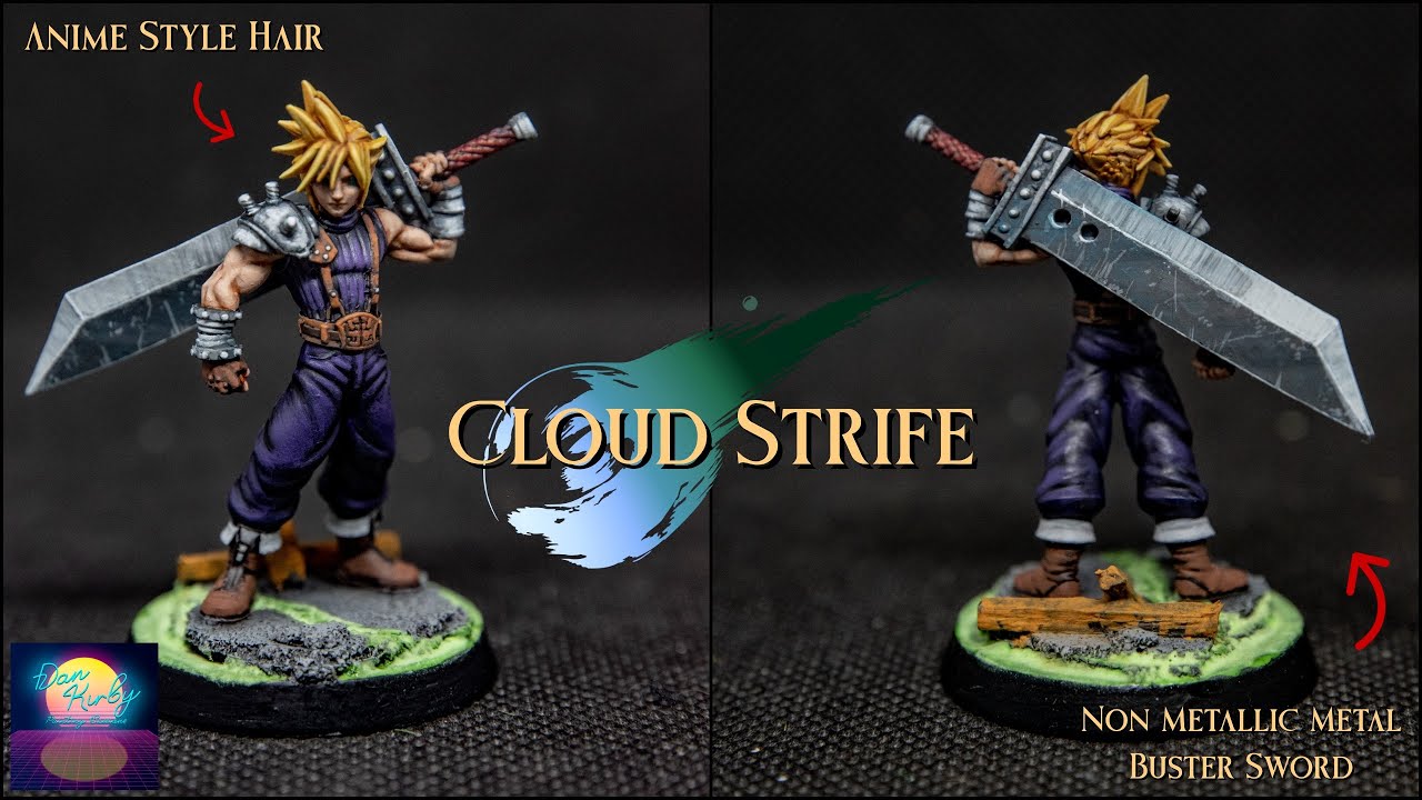 Cloud Strife Ff7 3d Printed Resin Miniature In Depth Look At Non