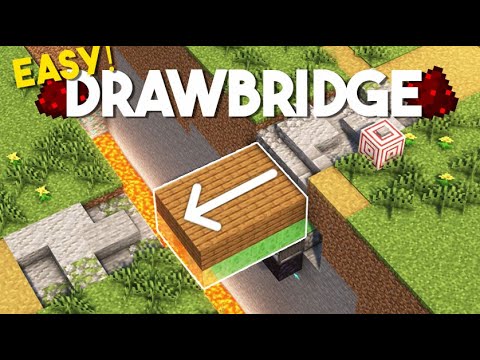 Easy Working Drawbridge In Minecraft Tutorial Youtube