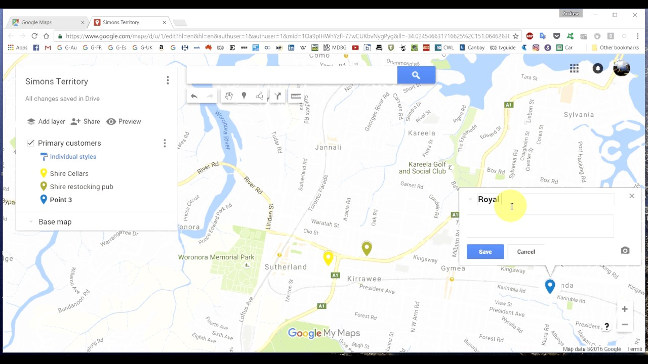 How To Make A Territory Map In Google Maps Youtube