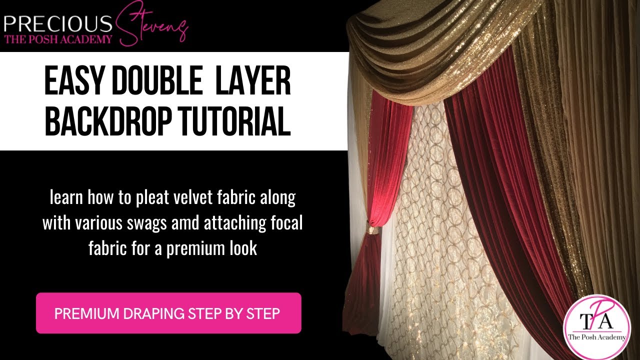 Double Layer Backdrop Tutorial With Sequin Valance Diy Full Tutorial