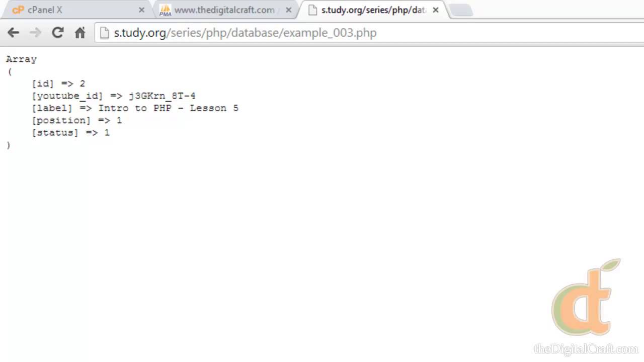 Php Databases 2 Lesson 4 Output Data Youtube