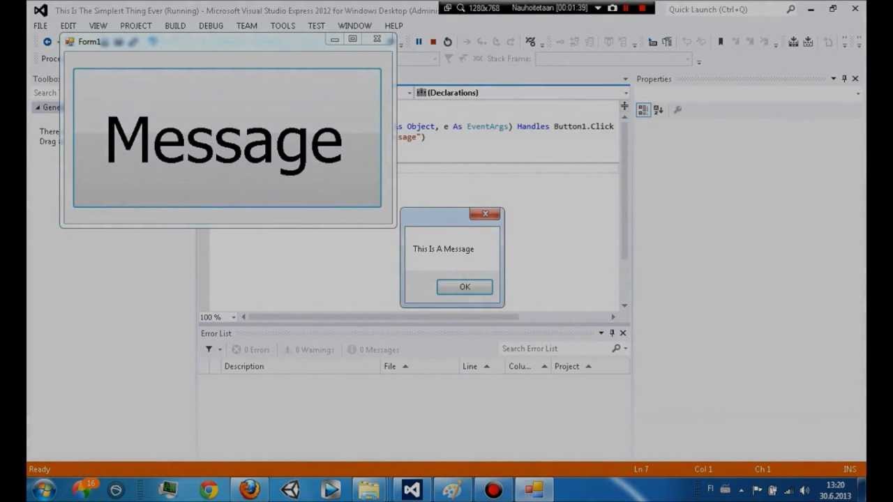 Visual Basic 2010 Message Box Tutorial