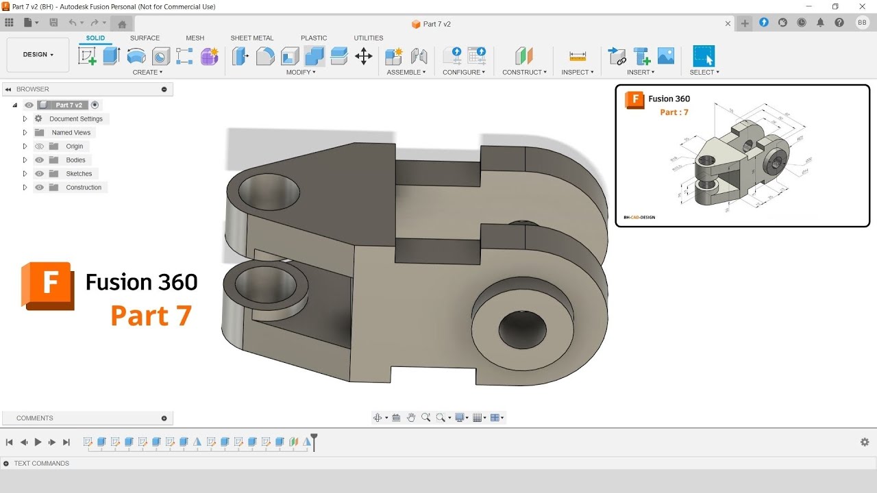 Fusion 360 Tutorial 3d Modeling Part 7 Youtube