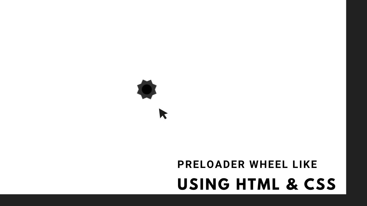 Rotation Wheel Preloader Using Html Css Youtube