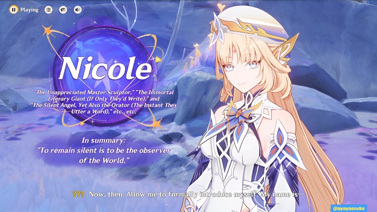 Nicole Reeyn Mage N Hexenzirkel Introduction Genshin Impact Youtube