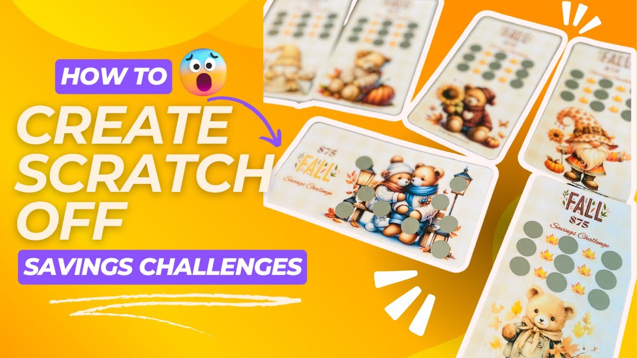 How To Make Scratch Off Savings Challenges Savings Challenge Tutorial