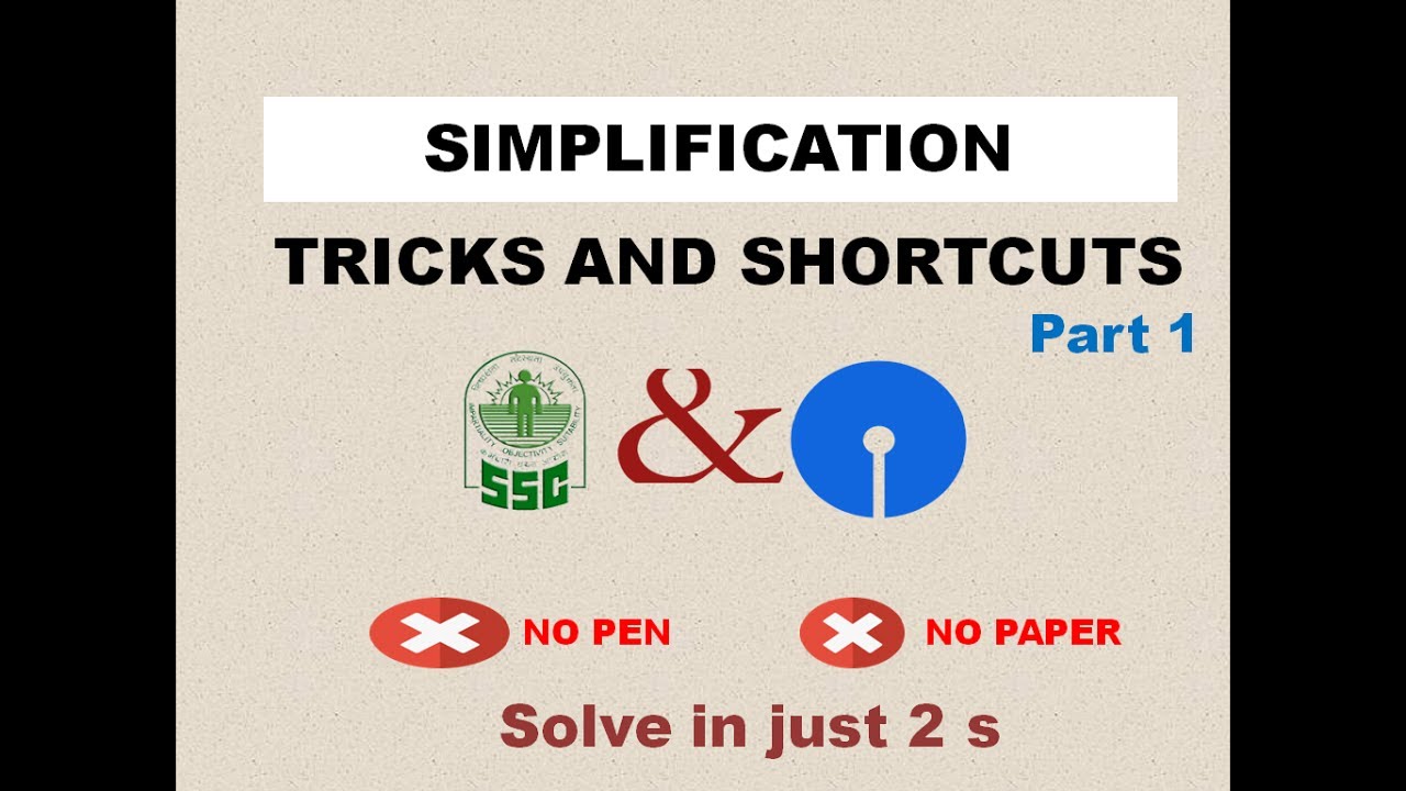 Simplification Tricks And Shortcut Youtube