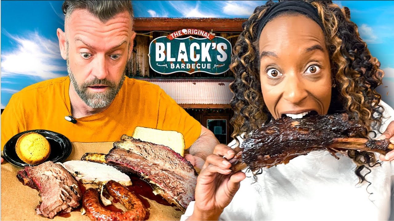 Brits Try Blacks Bbq For The First Time In Texas Youtube