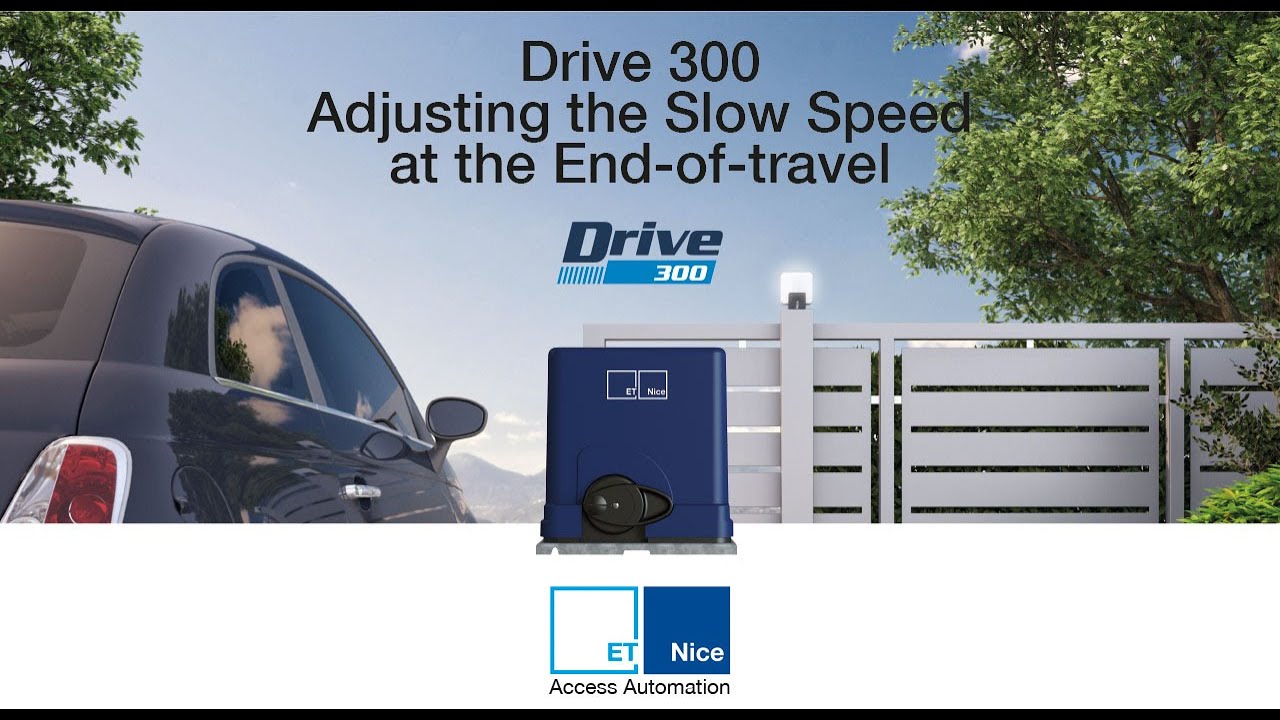 Et Nice Drive 300 Sliding Gate Operator How To Adjust The Slow Speed