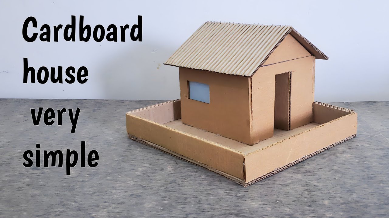 Cardboard House School Project Cardboard House Making Easy Craft
