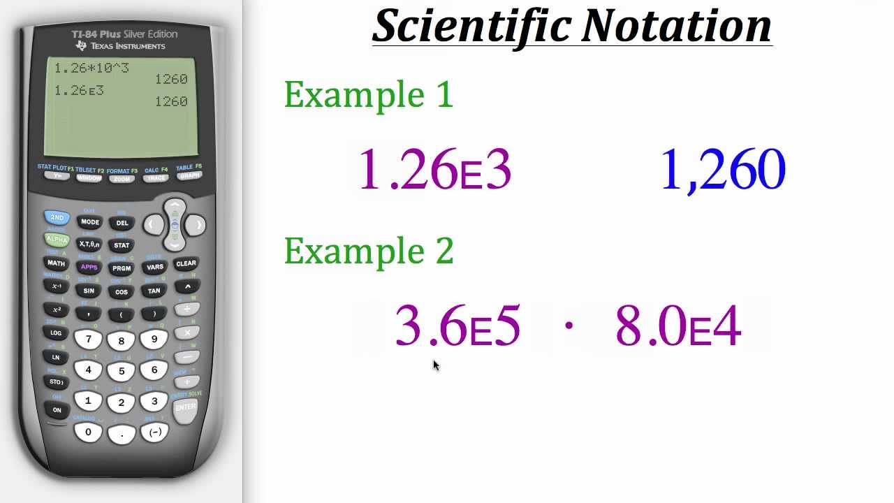 Ti Calculator Tutorial Scientific Notation Youtube