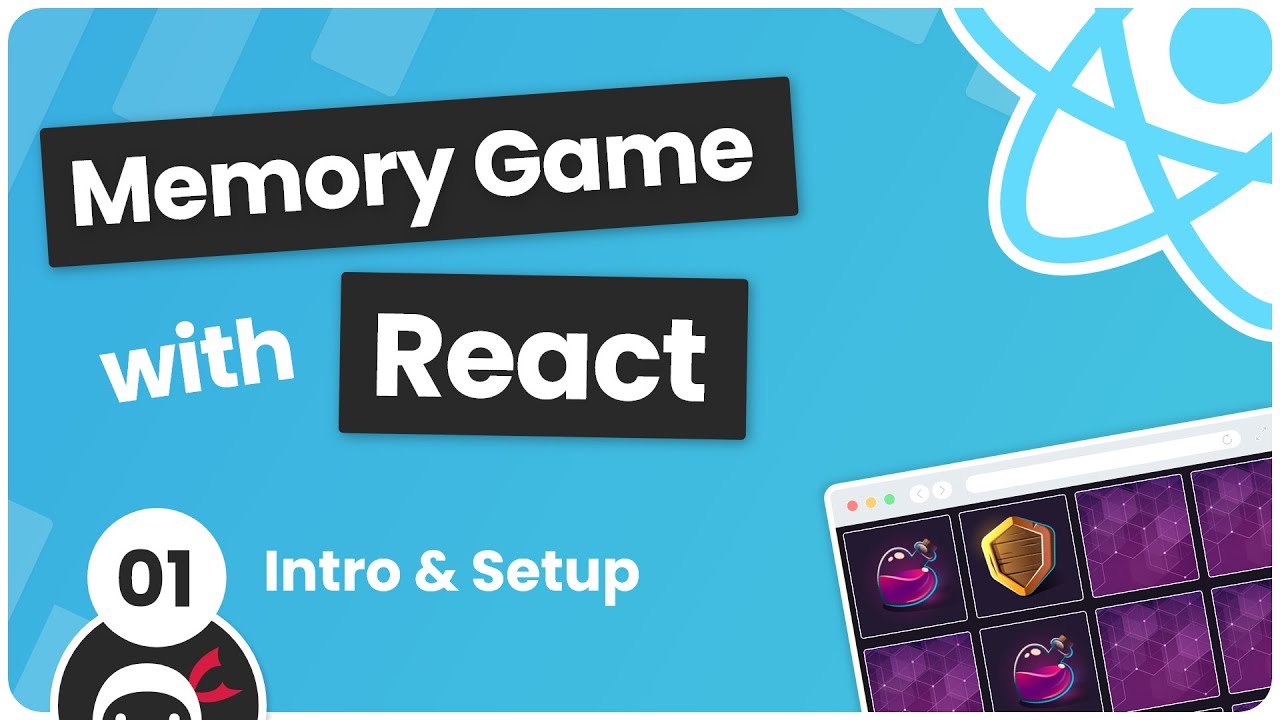 Build A Memory Game With React 1 Intro Setup Youtube
