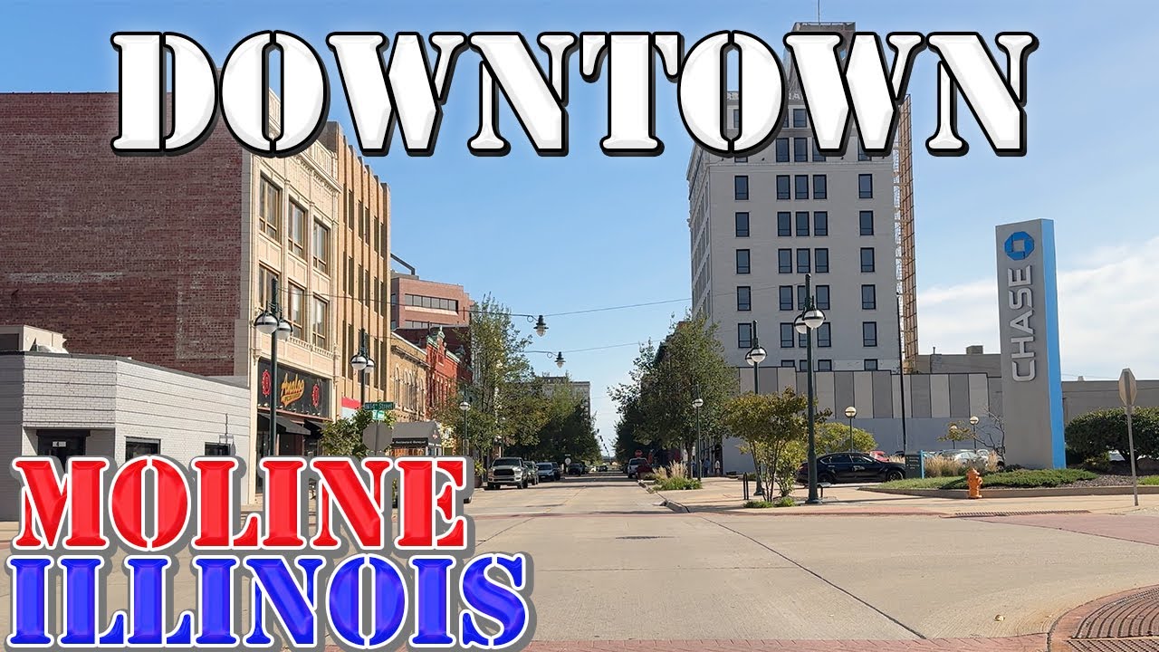 Moline Illinois 4k Downtown Drive Youtube