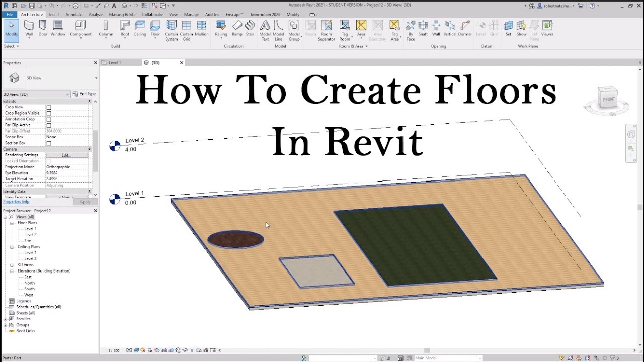 How To Create Floors In Revit Youtube