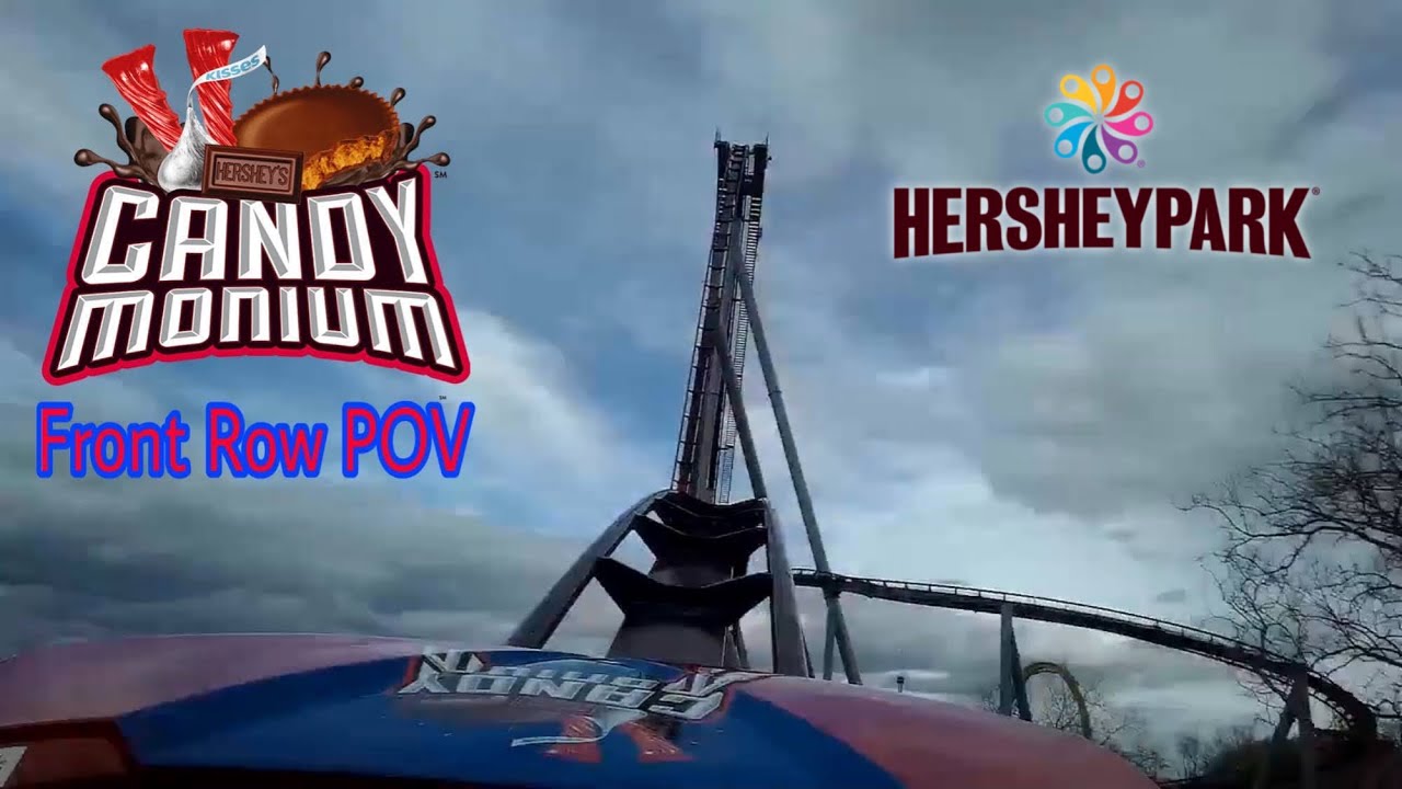 Candymonium Hyper Coaster Front Row Pov Twizzlers Train April 2021